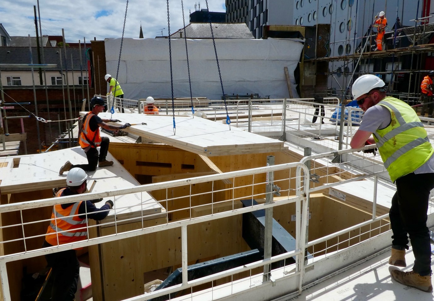 Cross Laminated Cascades in Cardiff - Woodknowledge Wales